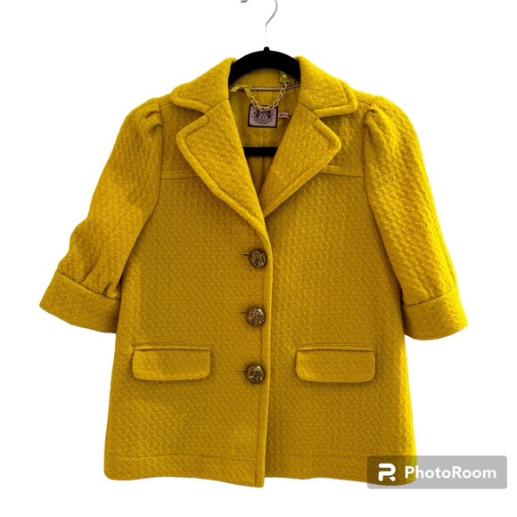 Juicy Couture | Jackets & Coats | Vintage Juicy Couture Yellow Glimmer ...